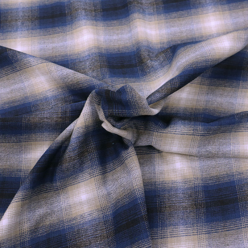 Brushed Cotton Check Fabric | Green, Beige & Black | Miss Mackay ...