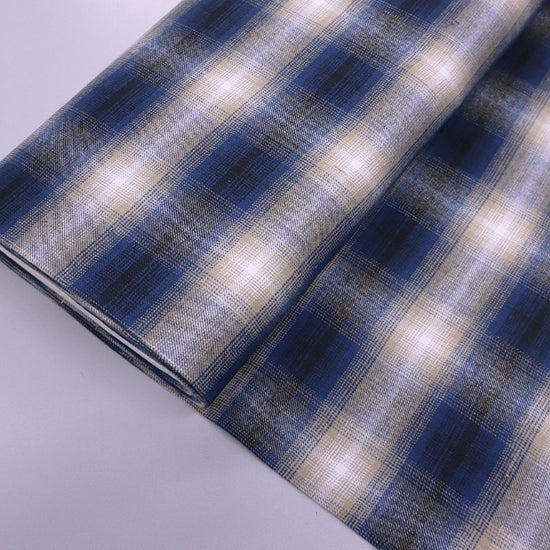 Brushed Cotton Check Fabric | Green, Beige & Black | Miss Mackay ...