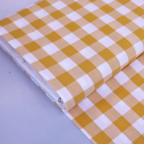Dressmaking Cotton Bigger Gingham - Wide Width - Turmeric Yellow ...