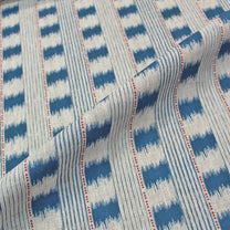 Home Furnishing Linen Fabric | Ikat Type | Blue, White & Red – Fabrics ...