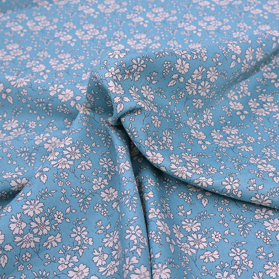 Liberty Fabrics Tana Lawn™ Cotton | Capel | Turquoise Blue – Fabrics Galore