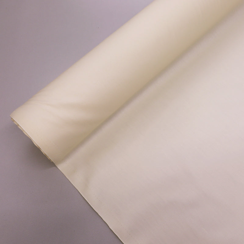 Plain Cotton Poplin Fabric | Cream Cotton | Fabrics Galore