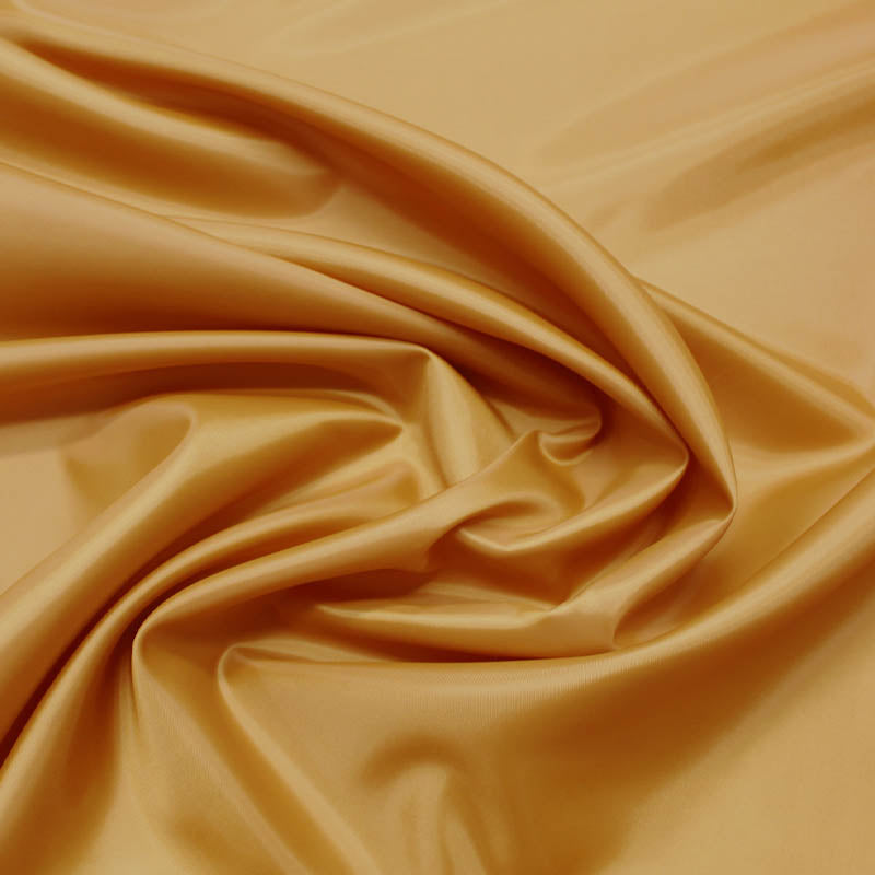 Dressmaking Anti Static Polyester Lining Fabric | Mustard Yellow ...